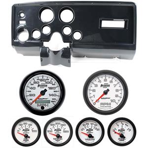69 Pontiac Firebird Carbon Dash Carrier w/ Auto Meter Phantom II Gauges ...