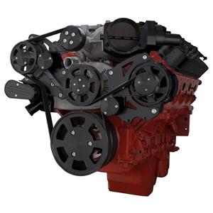 CVF Racing Stealth Black Chevy LSA and LS9 Serpentine Kit - Alternator ...